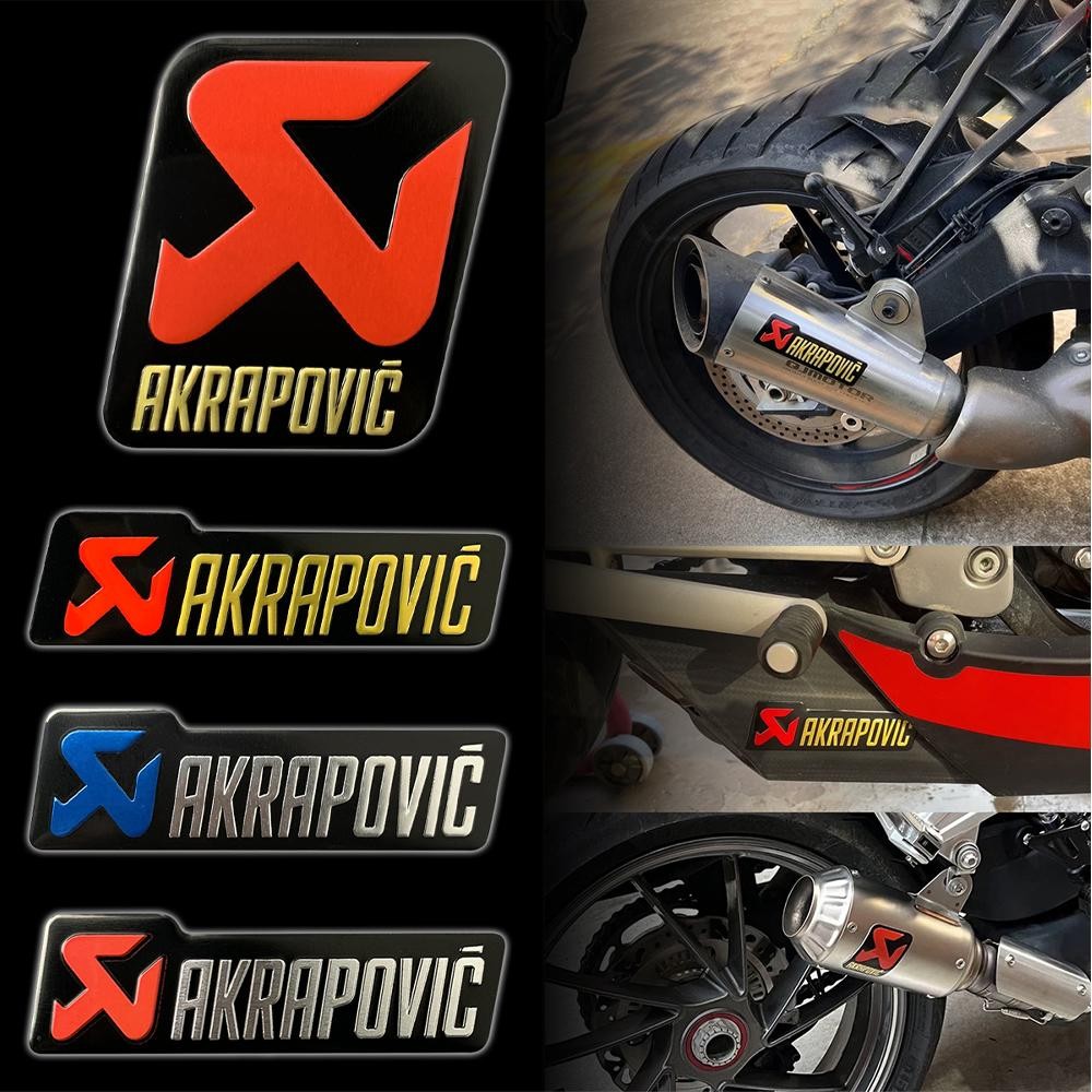 3D Aluminum Heat-resistant Motorcycle Exhaust Pipe Decal Sticker For ...