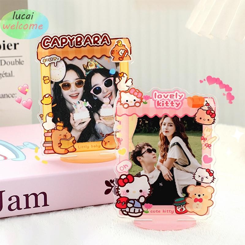 lu Kawaii Sanrio Hello Kitty Standing Picture Frame Kuromi Cinnamoroll ...