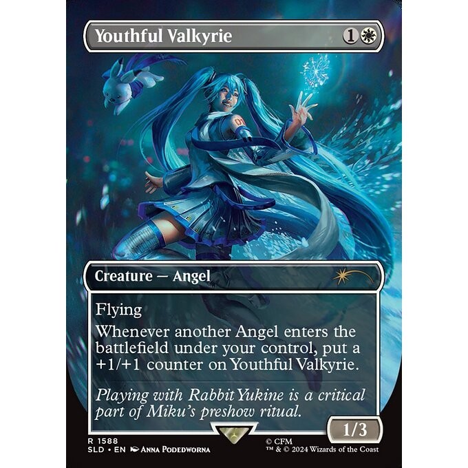 SLD_1588 YOUTHFUL VALKYRIE *Secret Lair Drop: Hatsune Miku: Winter Diva ...