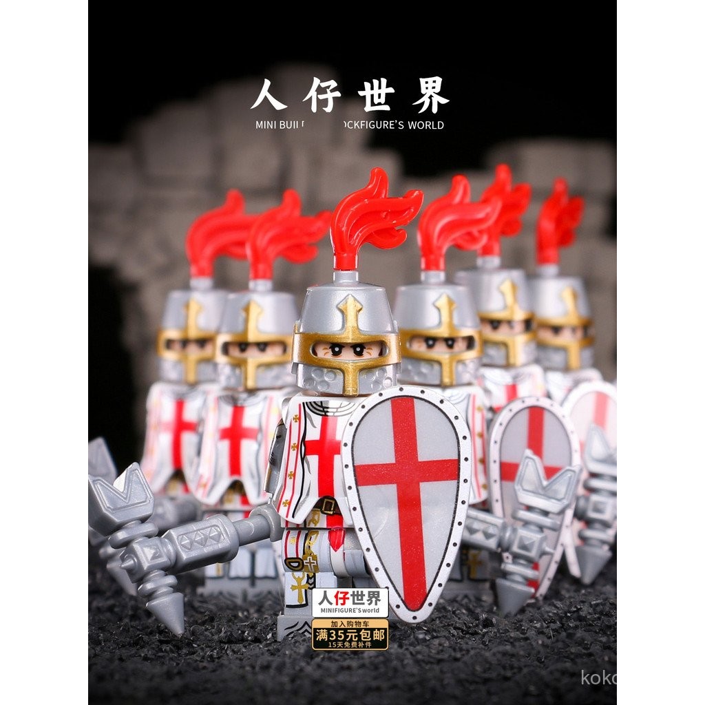 Military Medieval Building Blocks Helmet Minifigures Toys Armor Plastic ...