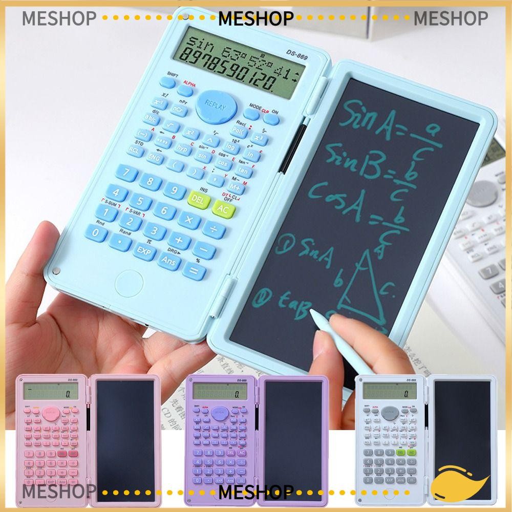 ME Scientific Calculator with LCD Notepad, 2 IN 1 12 Digits Math ...