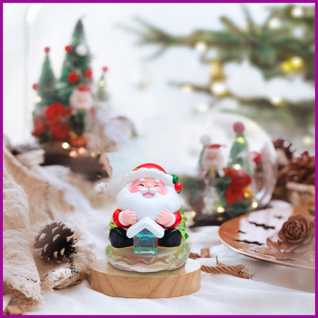 Christmas Statues Cute Shelf Cartoon Dolls Collectible Figurines Table ...