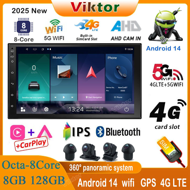 (Sim Card Support) 7inch Android Head Unit with 360 Camera System 8Core ...