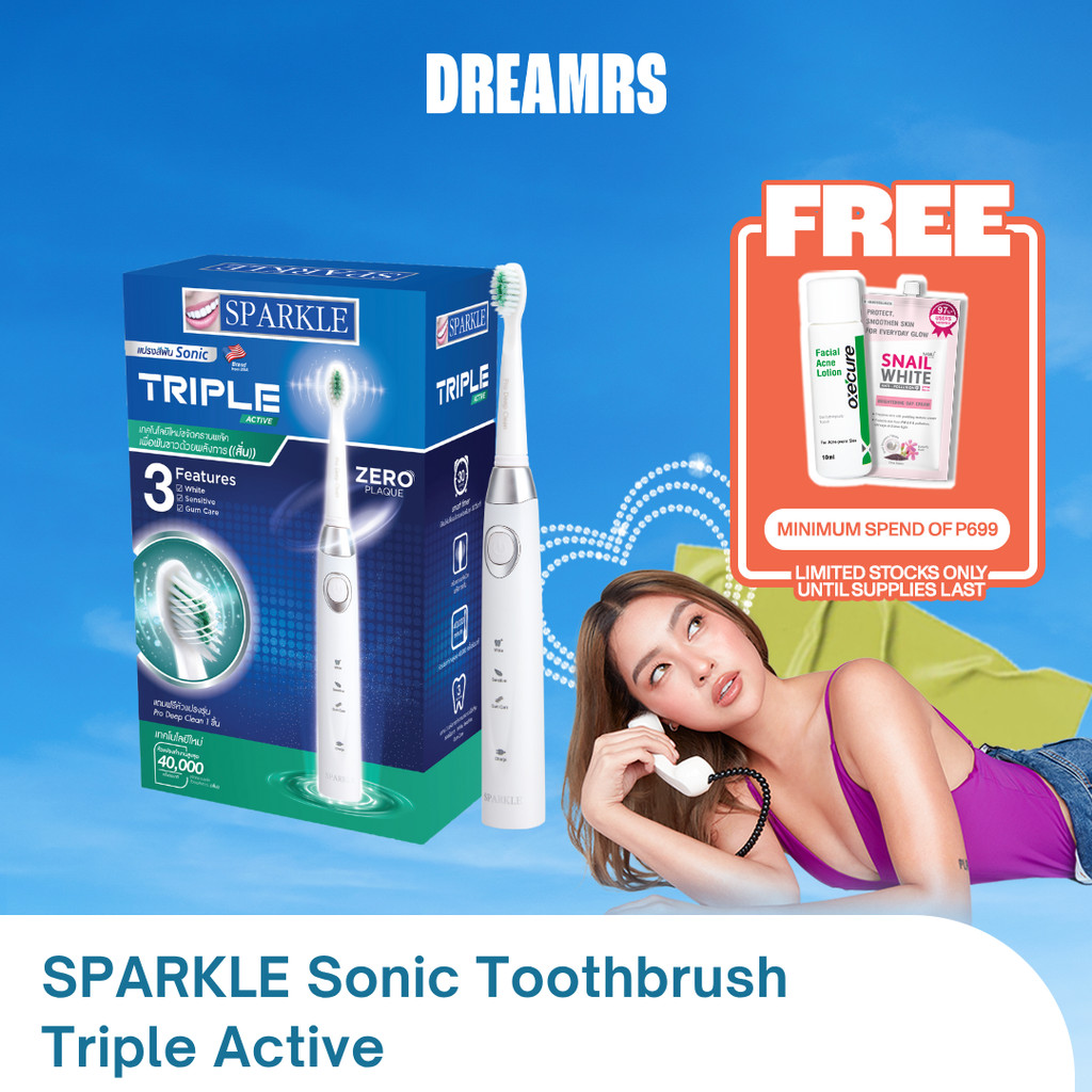 SPARKLE Sonic Toothbrush Triple Active (DREAMRS) | Shopee Philippines