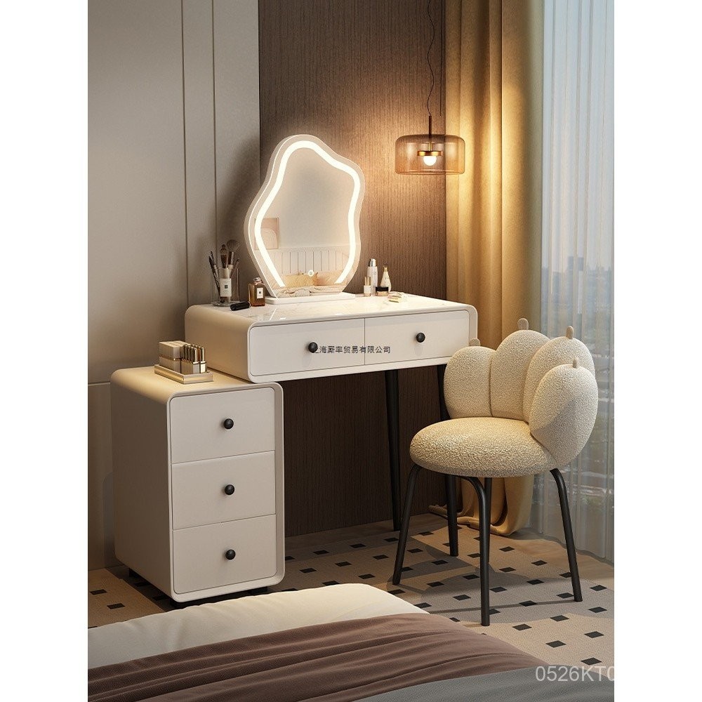 Small Apartment2025Bedside Bedroom Cream Light Luxury Vanity Table60CM ...