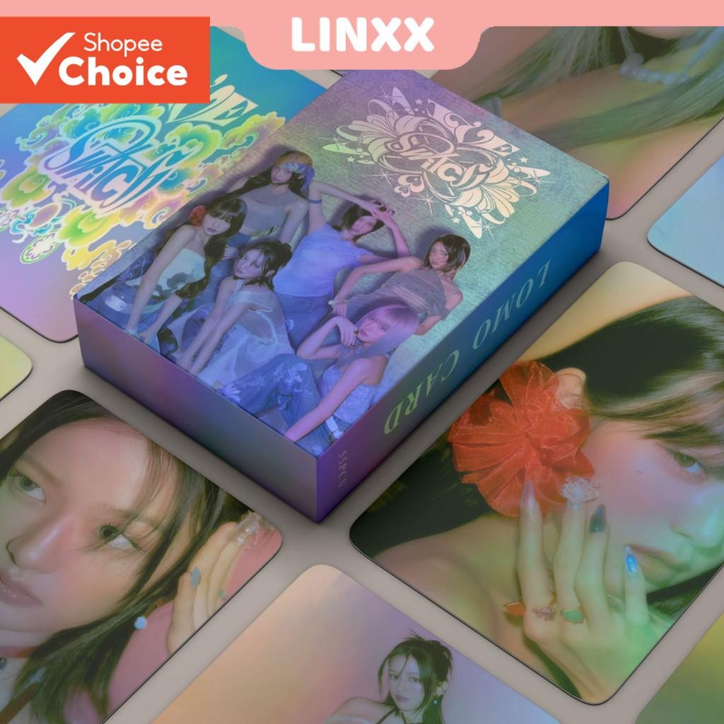 LINXX 55 Pcs IVE SWITCH Holographic Laser Card Kpop Photocards ...