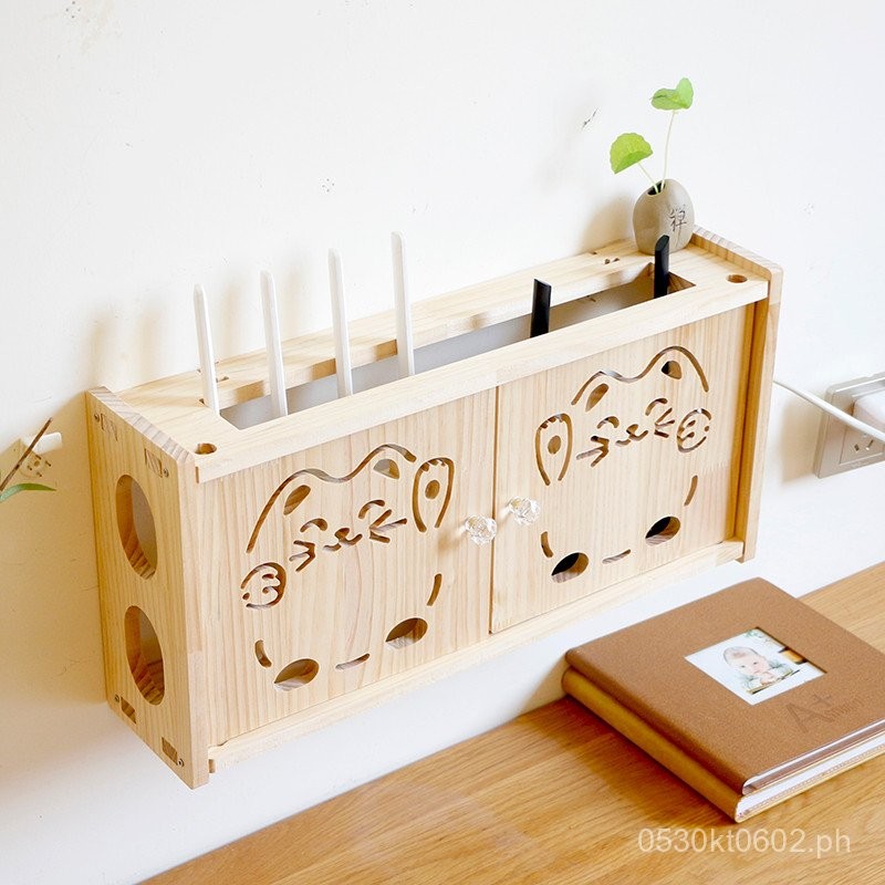 Router Top TV Mount Storage Rack Modem Socket Cable Concealer Box ...