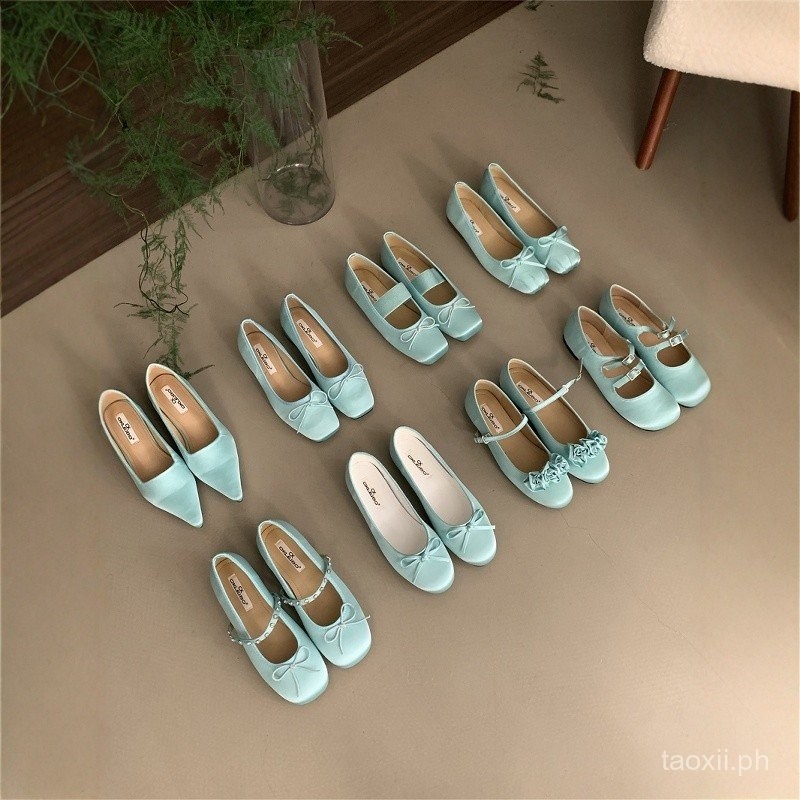 French Style Flat Ballet Flats with Bowknot for Women2025New Spring ...