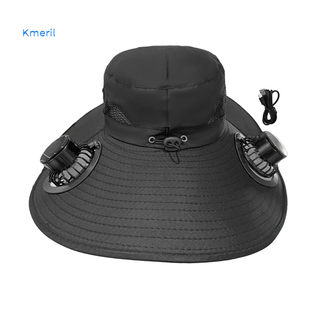 Sun Hat with Fan Solar Panel Sun Hat Men's Sun Hat with Built-in Fan ...