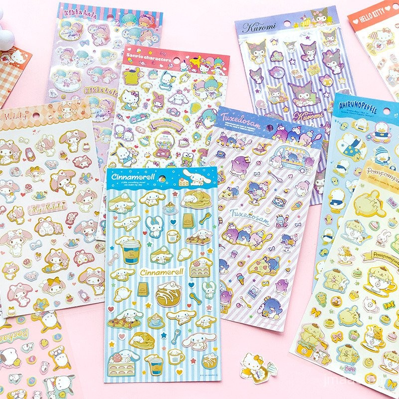 Japanese Style Cute Cartoon Anime Character Gold Edge Stickers for ...