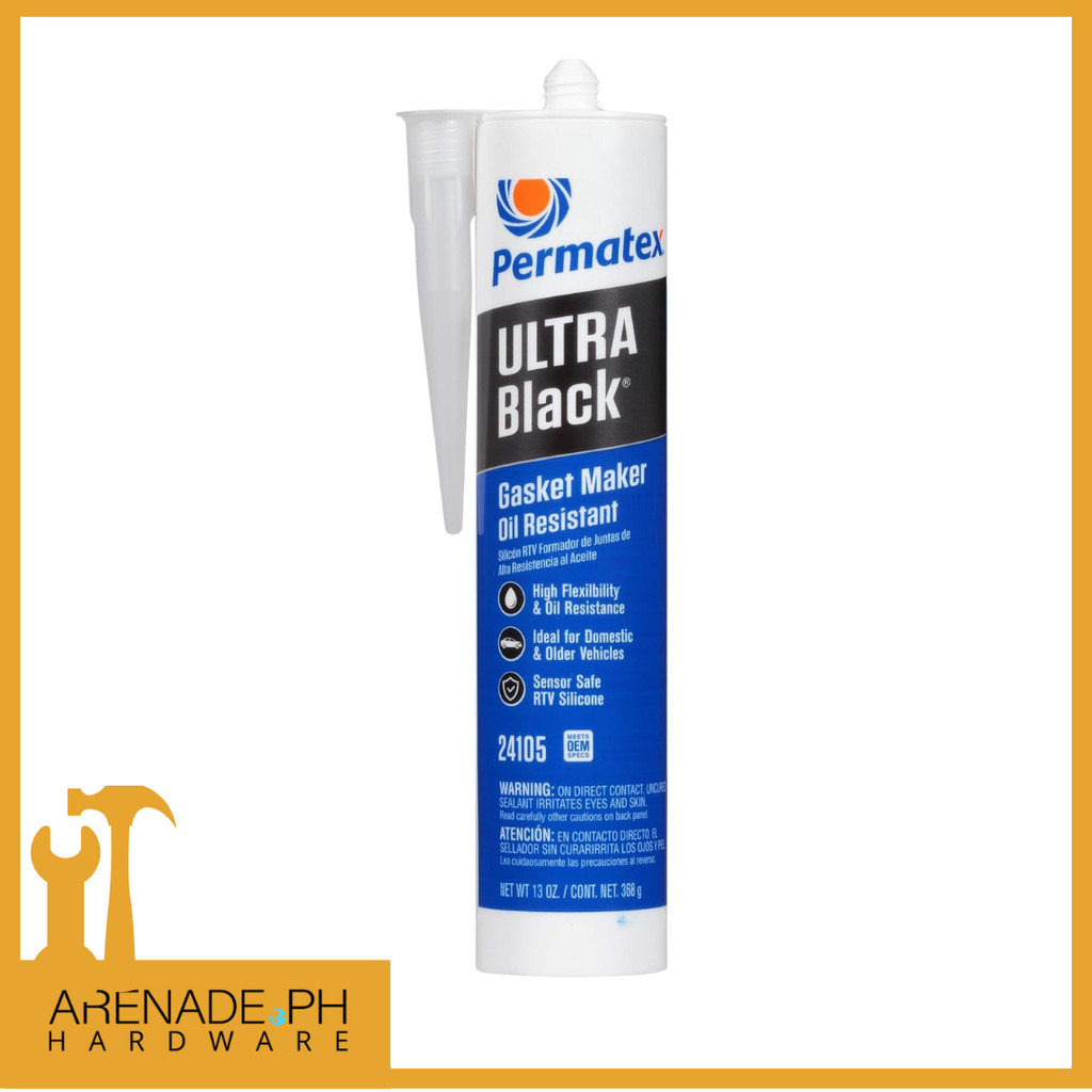 Permatex Ultra Black Gasket Maker Oil Resistant, 13 oz ( 24105 ...