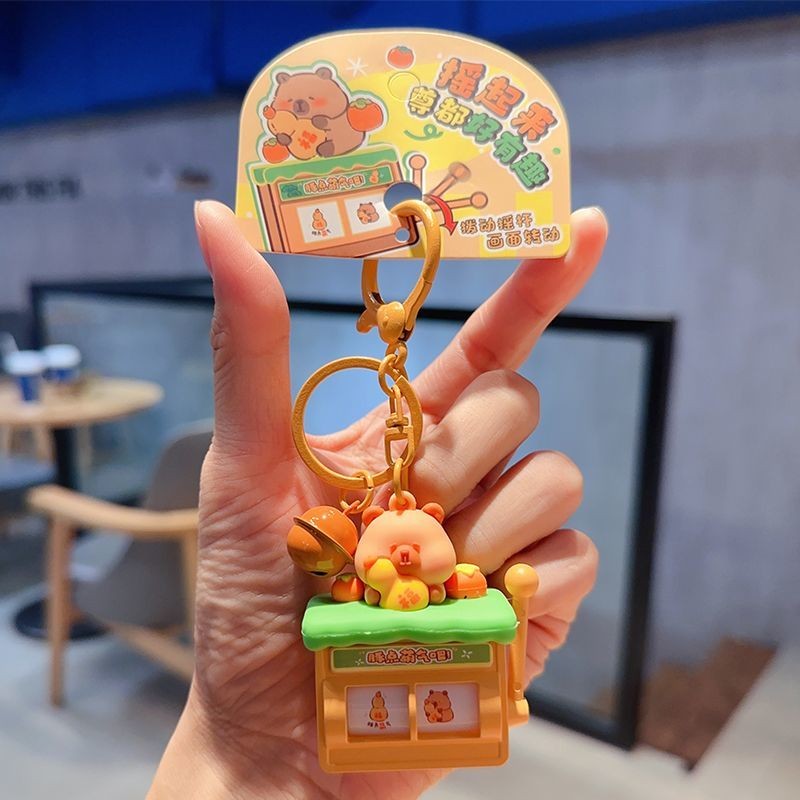 Cartoon exquisite good luck capybara button capybara button Wooden Fish ...