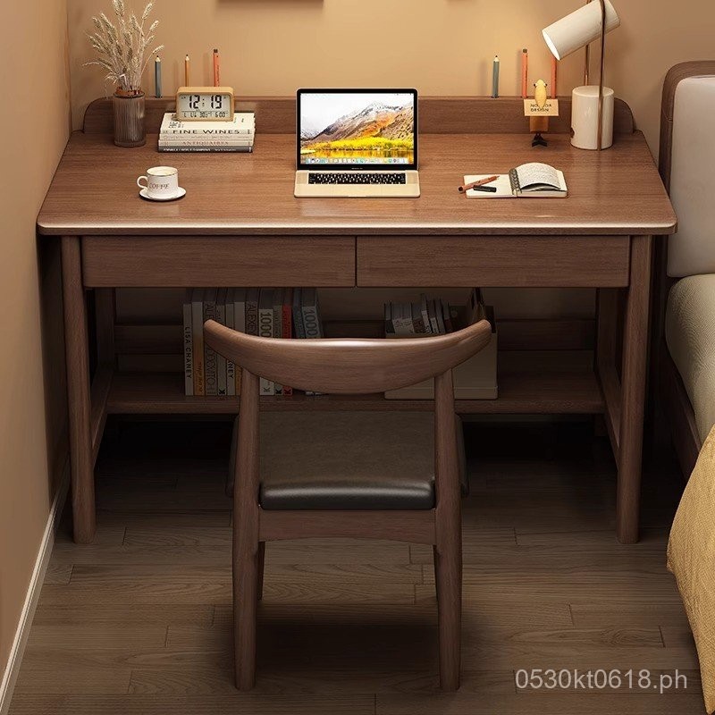 Modern Minimalist Writing Desk Office Desk Solid Wood Home Bedroom ...