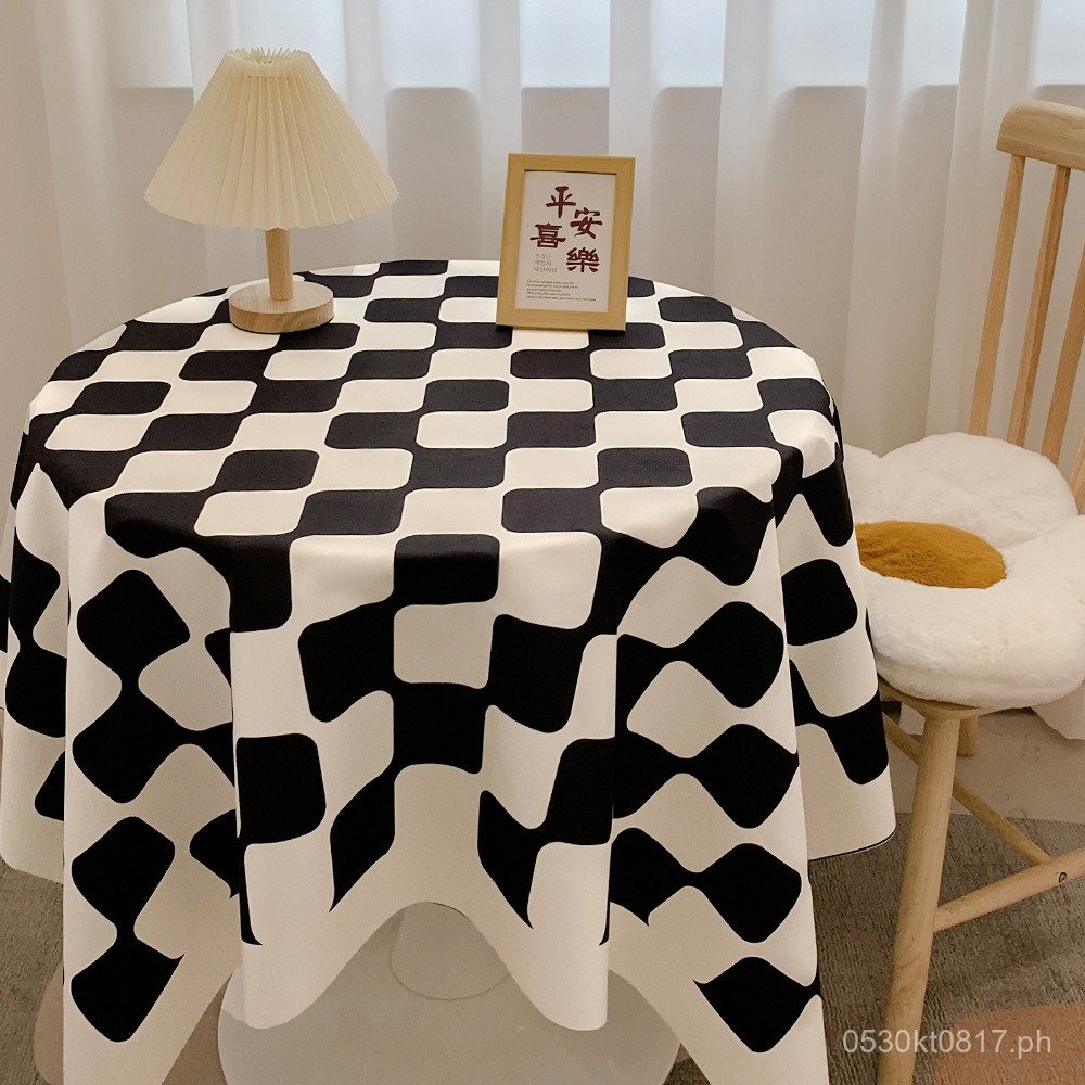 Plaid Student Desk Cloth Checkerboard Coffee Table Fabric Light Luxury ...