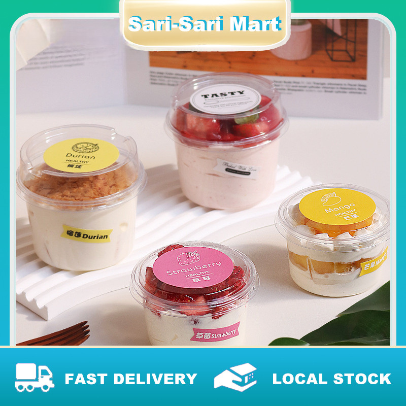 50Pcs Transparent Pudding Cup Ice Cream Cup Mini Dessert Plastic ...