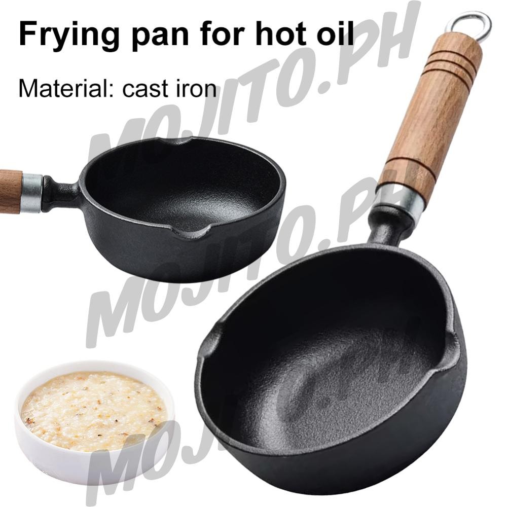 11/13cm Cast Iron Mini Sauce Pan Nonstick Small Soup Pot Hot Oil Pan ...