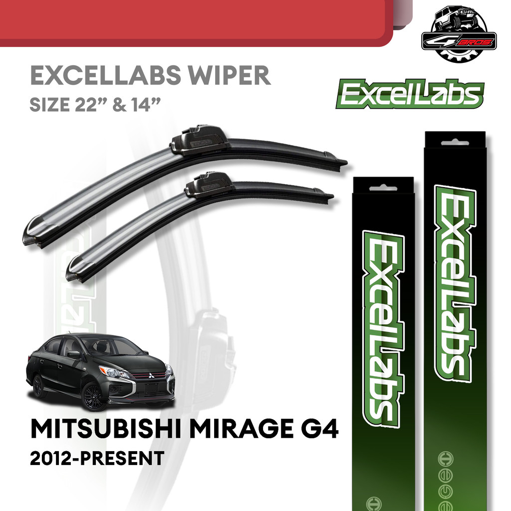Mitsubishi Mirage G4 2012-2025 Banana Wiper Blade Front Only (22" & 14 ...