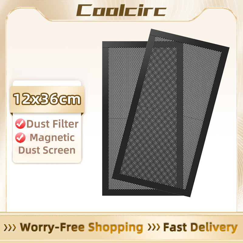 Coolcirc Magnetic Dust Filter 12x36cm - PC Case Fan Mesh for Computer ...