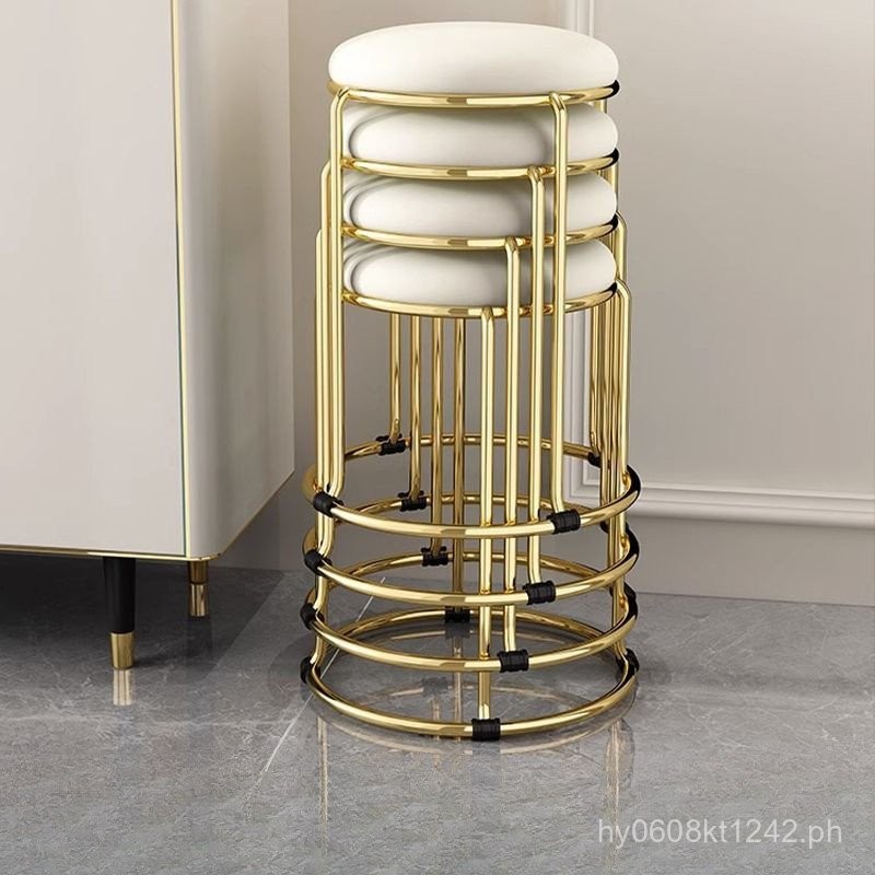 Nordic Style Dining Table Round Stool, Trendy Modern Simple Bench ...