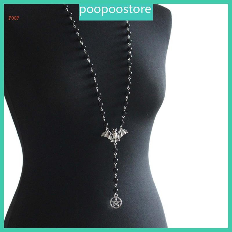 POOP Pentagram Victorian Necklace for Vampire Bat Pendant Gothic ...
