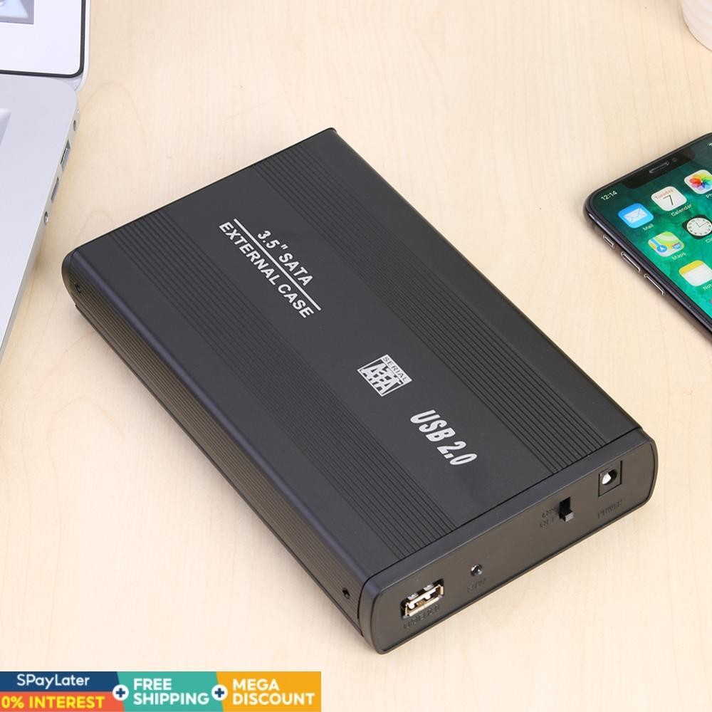 3.5 Inch External Hard Drive Enclosure with USB Cable SATA SSD To USB3 ...