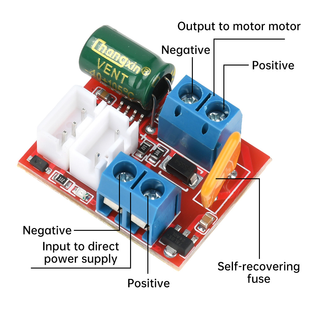 Pcbfun DC Motor PWM Speed Controller 3V 6V 12V 24V 35V Speed Control ...