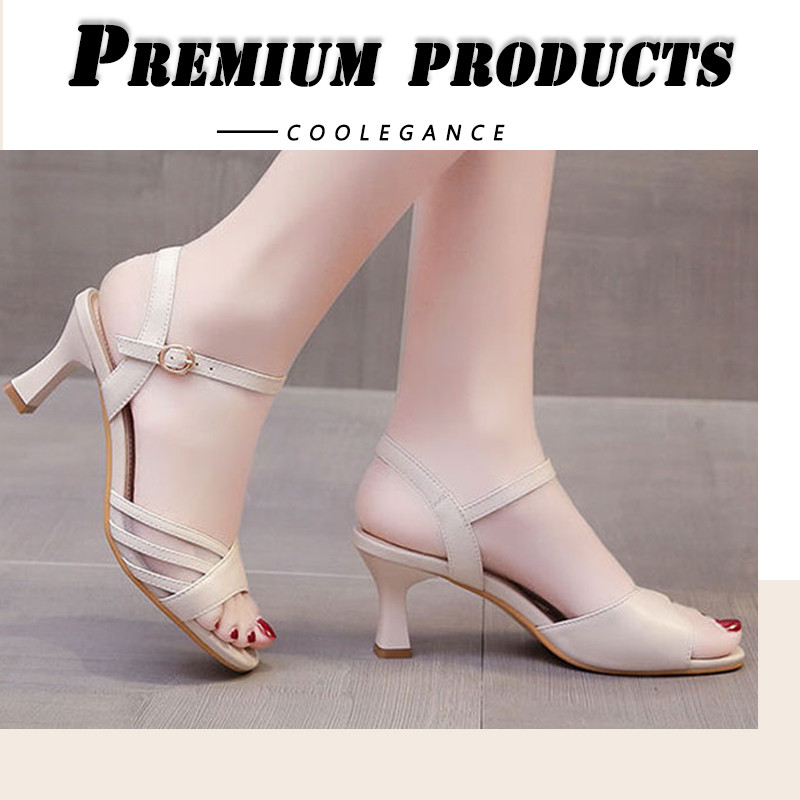 Women's High Heel Sandals Fashion 2 inches white Heels sandals for ...