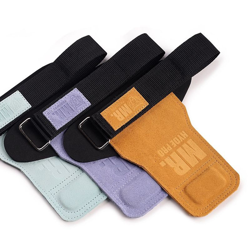 2PCS Fitness Palm Guards Hard Pull Wrist Guard Support Straps Anti-Slip ...