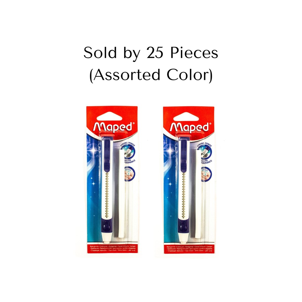 Maped Retractable Click Eraser With Refill 012511 | 25pcs | Shopee ...
