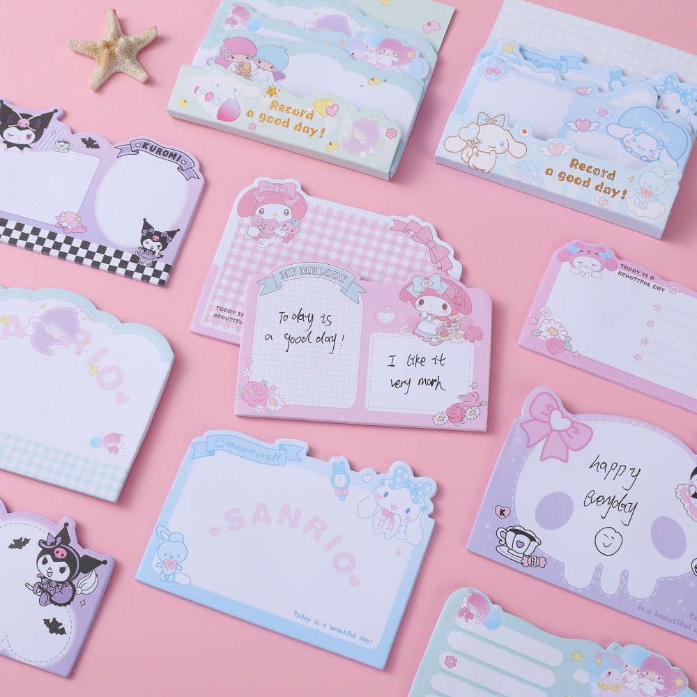 My Melody Sticky Notes Set - 60 Sheets Kawaii Sanrio Kuromi Self-Stick ...