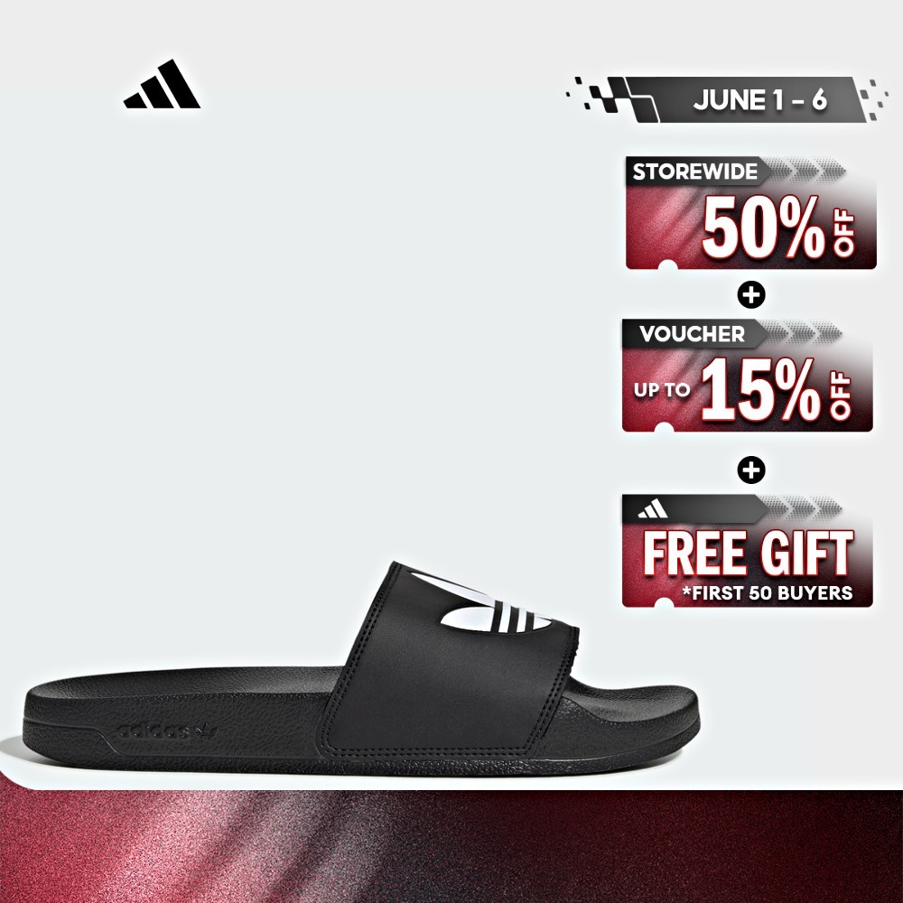 adidas Lifestyle Adilette Lite Slides Unisex Black FU8298 | Shopee ...