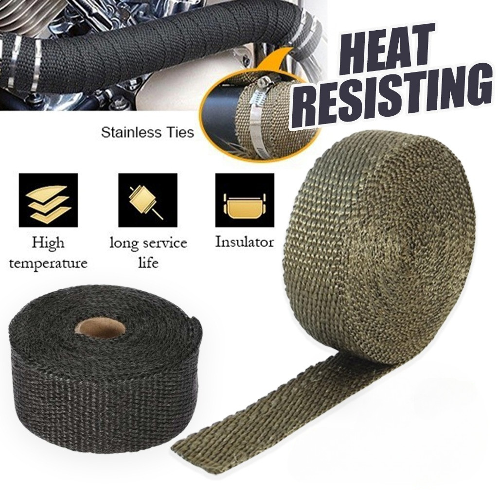5M*5CM Exhaust Manifolds Glass Fiber Cloth Motorcycle Heat Resistant ...
