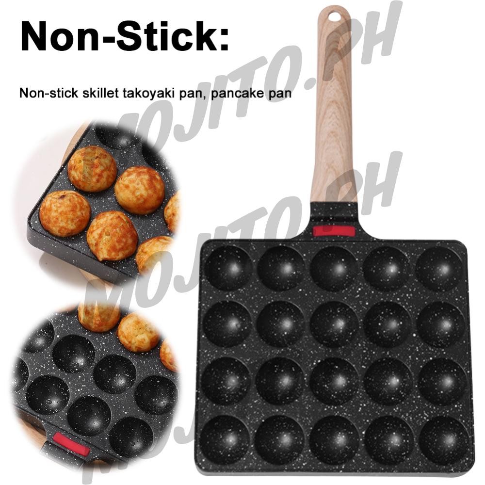 Nonstick Takoyaki Pan 20 Holes Cooking Grill Baking Pan Octopus Ball ...