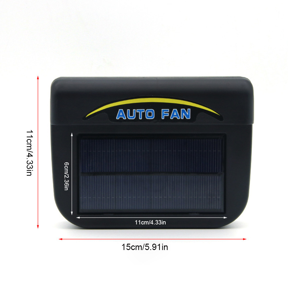 Universal Car Solar Exhaust Fan Deodorize Small Radiator Cooling In The ...