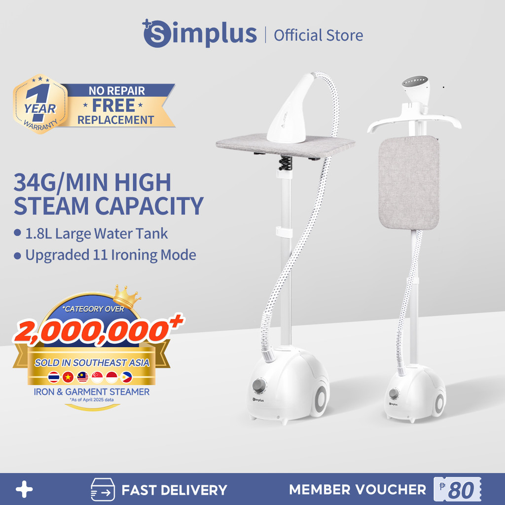 Simplus Garment Steamer Quick Ironing with Adjustable Height Stable ...