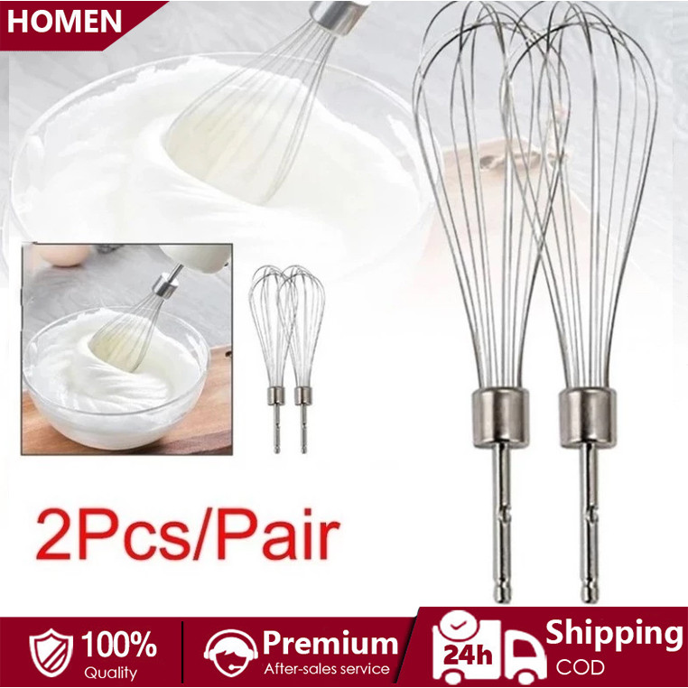 2Pcs Stainless Steel Electric Whisk Replacement Head Mixing Rods ...