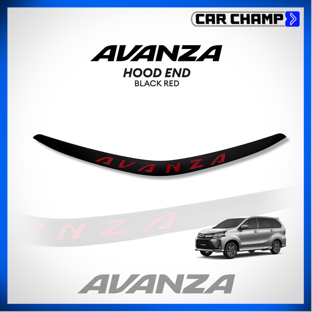 Toyota Avanza 2016 to 2021 Hood end / Hood Lip / Hood Guard Black Red ...