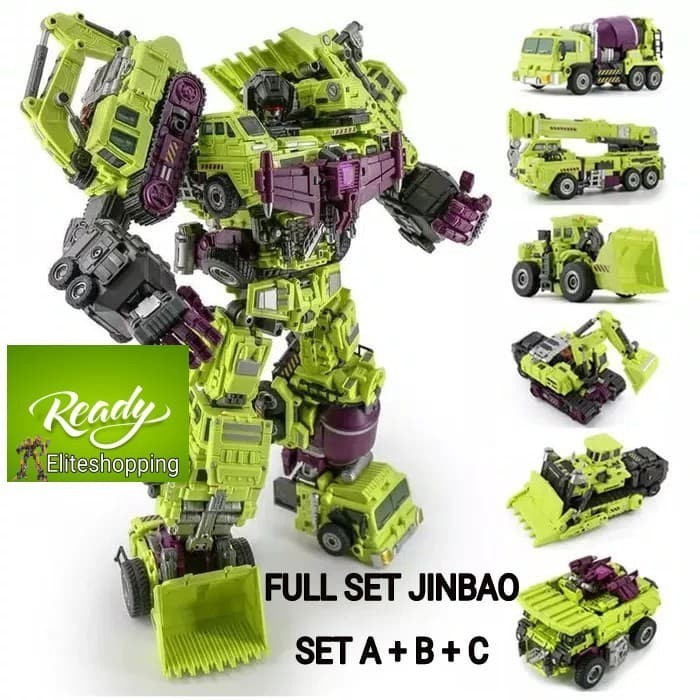 READY JINBAO DEVASTATOR FULL SET A + SET B + SET C TRANSFORMERS TITAN ...