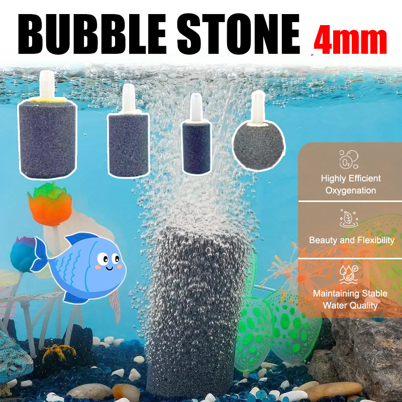 5Pcs Aquarium Bubble Stone Cylindrical Airstone Oxygen Bubble ...