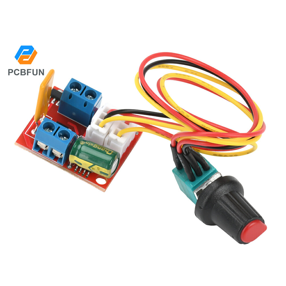 Pcbfun DC Motor PWM Speed Controller 3V 6V 12V 24V 35V Speed Control Switch Mini LED Dimmer 5A ...
