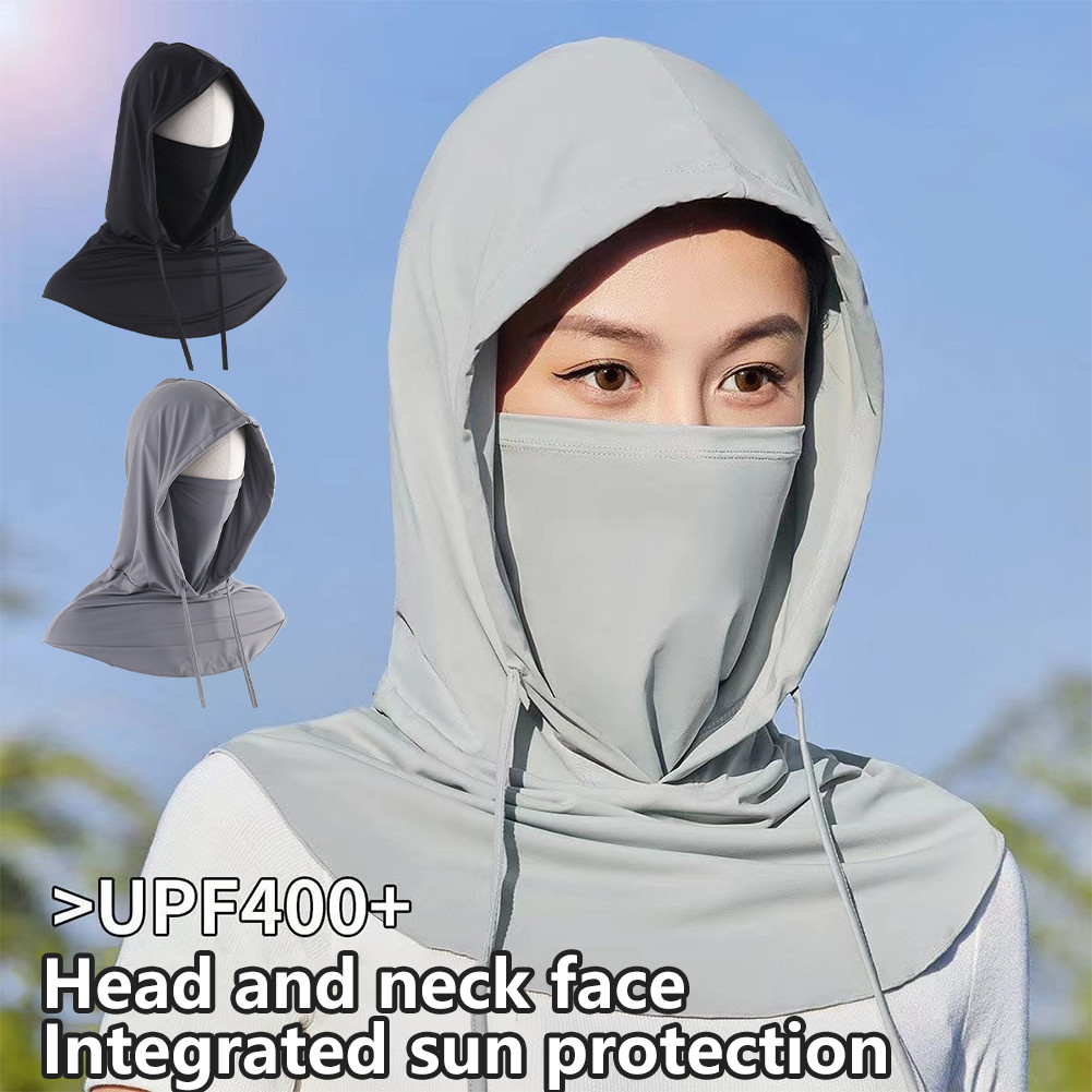 3-in-1 Uv Protection Balaclavas Breathable Sunscreen Hat Ice Silk Full ...