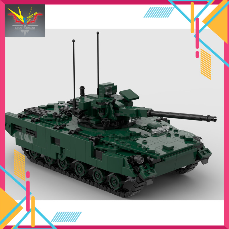MOC Assembly Toy Army Tank 2S38 Derivatsiya Camo Military Model ...