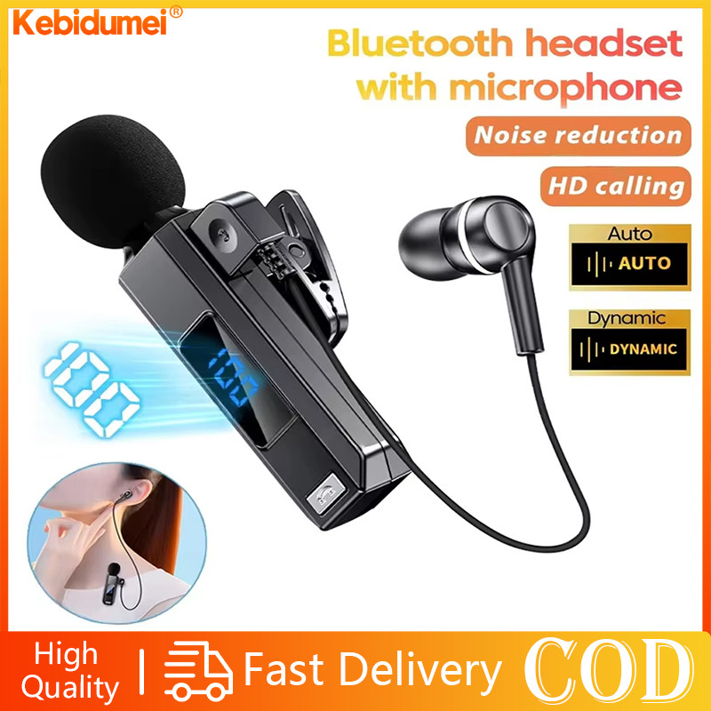 Wireless Bluetooth 5.3 Headset With Microphone Neck Clip Headset Noise ...