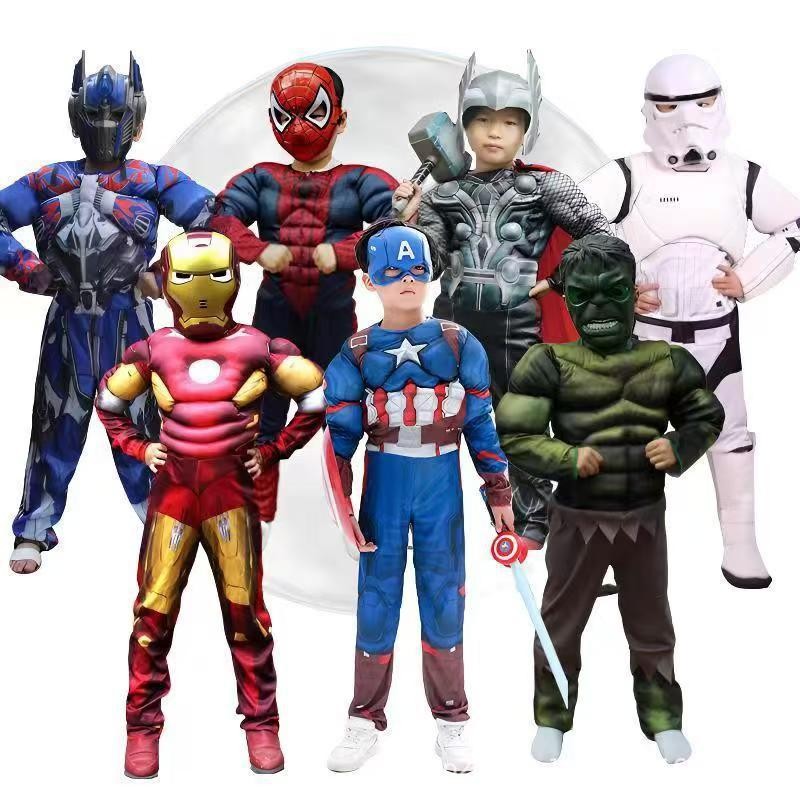 Van Helsing Kids Boys Cosplay Costumes Wolf Suits Performance Props Muscle Werewolf X-Men ...