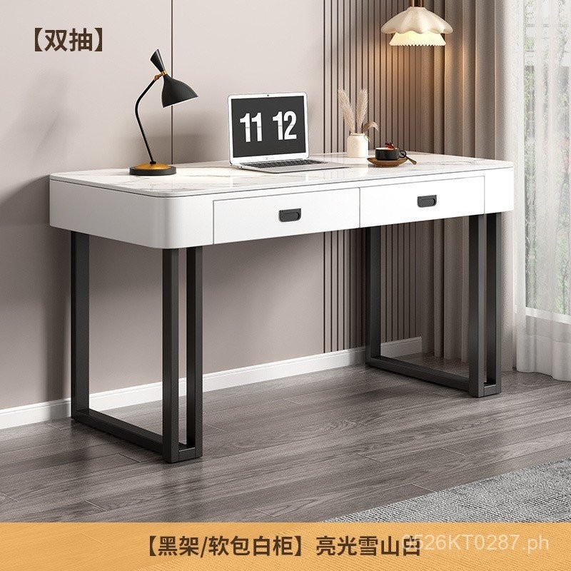 Solid Wood Desk Rock Slab Office Desk Study Room Modern Simple Learning ...