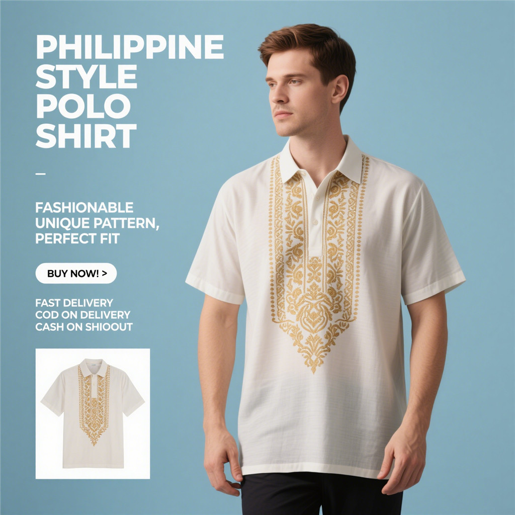 2025 Barong Tagalog For Men Modern Ethnic Tribal Pattern Print Men's ...