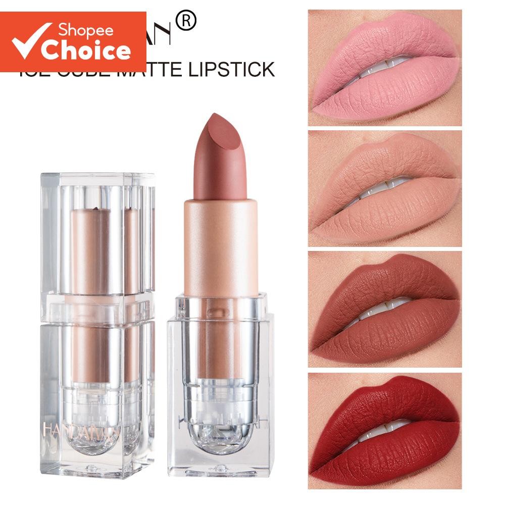 Small Ice Cube Matte Lipstick 12 Colors Lipstick Not Easy to Fade Nude ...