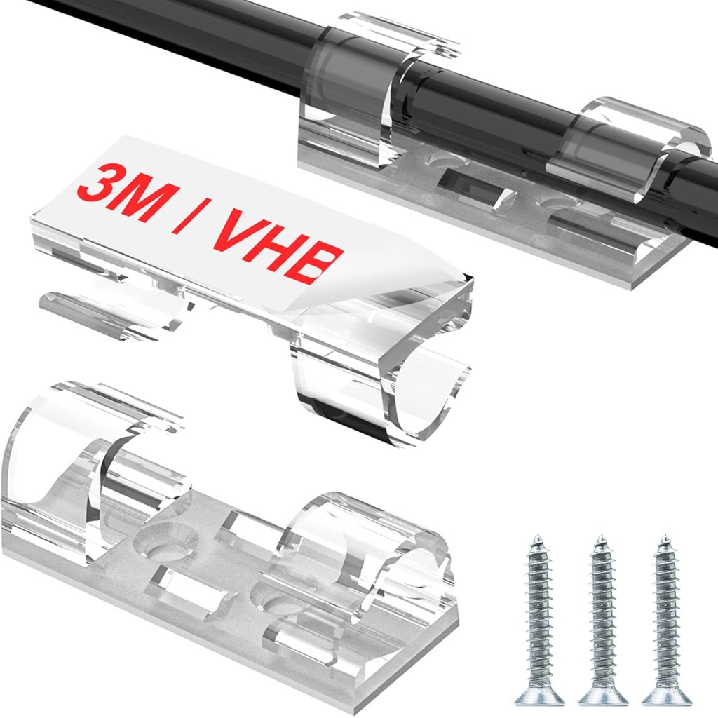 Cable Clamp Transparent (Large, 20 Pcs), Heavy Duty Extension Cord ...