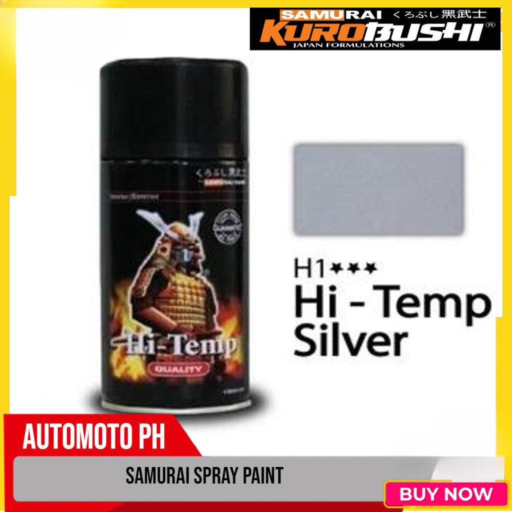 SAMURAI SPRAY PAINT [H1*** HI-TEMP SILVER] 300ml | High Quality ...
