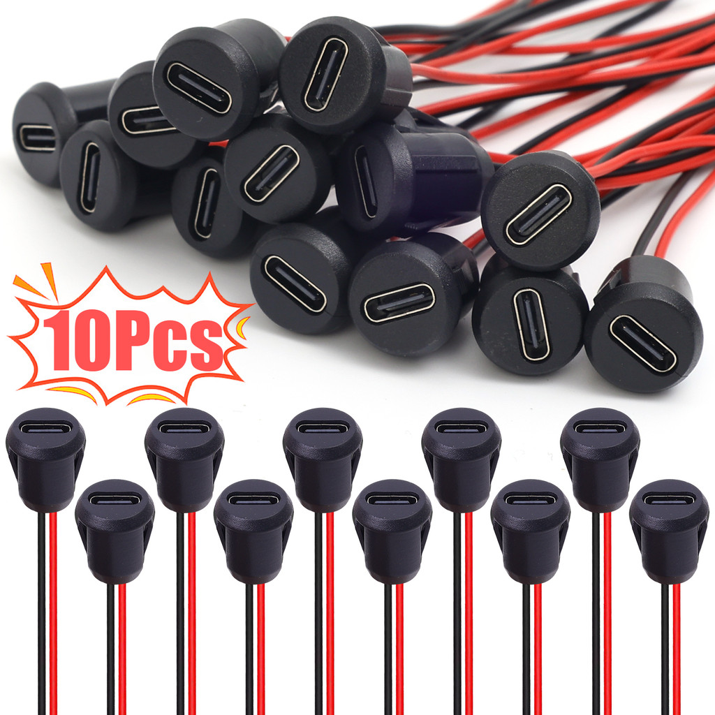 Multi-purpose 5V 3A 2Pin Type-C Female Fast Charging Wiring Extension ...